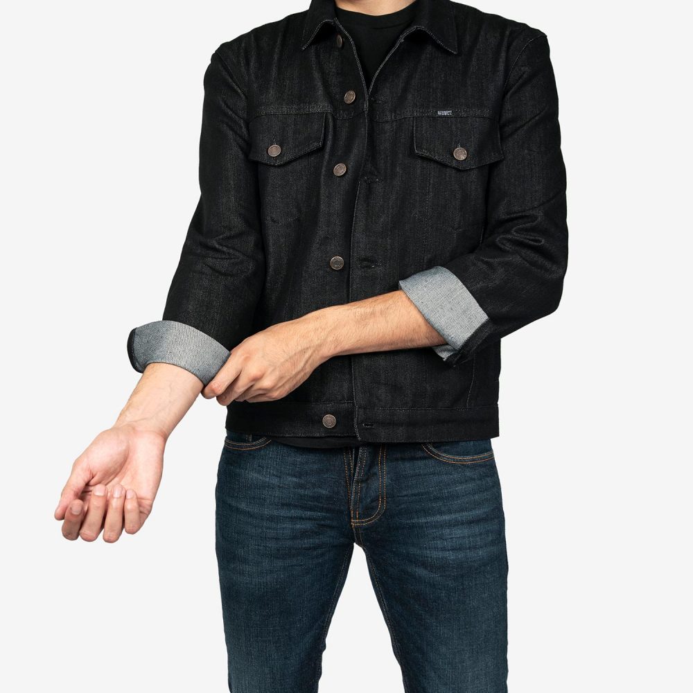 Straight To Hell Apparel | Outsider – Dark King – Raw Black Denim Jacket