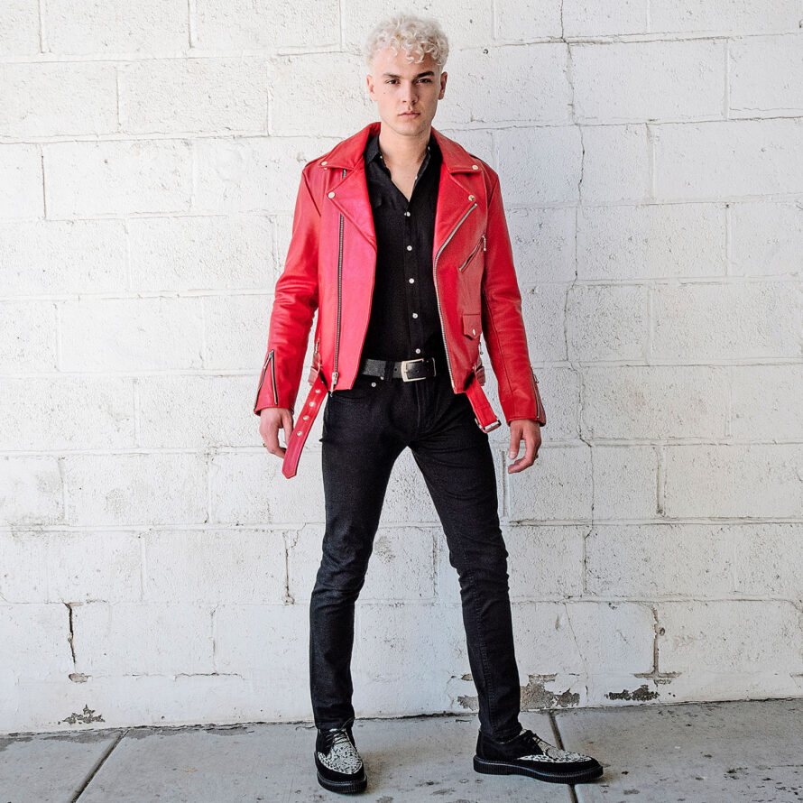 Commando - Blood Red Leather Jacket | Straight To Hell Apparel