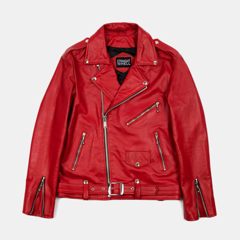 Commando - Blood Red Leather Jacket (Size 34, 36S, 38, 48) | Straight ...