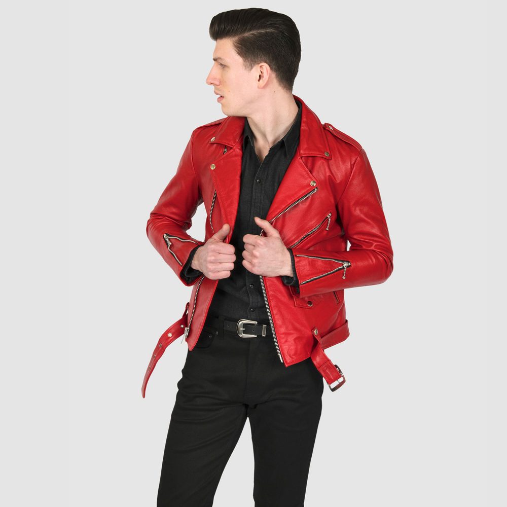 Commando - Blood Red Leather Jacket (Size 34, 36S, 38, 48) | Straight ...