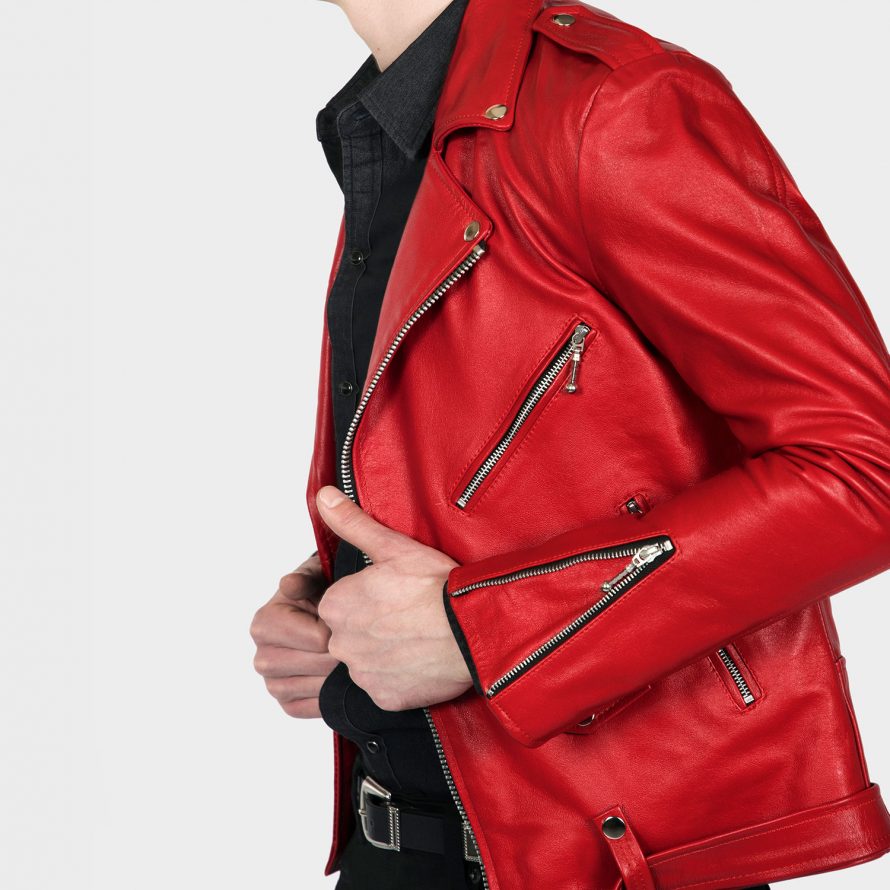 Commando - Blood Red Leather Jacket (Size 34, 36S, 38, 48) | Straight ...