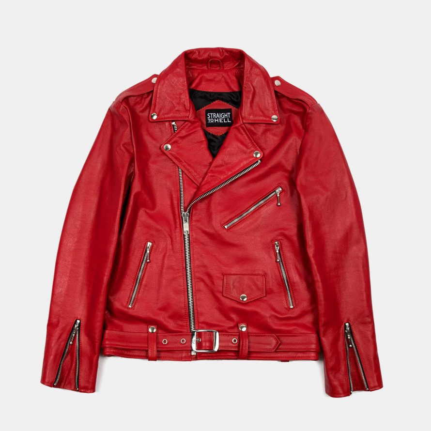 Commando - Blood Red Leather Jacket | Straight To Hell Apparel