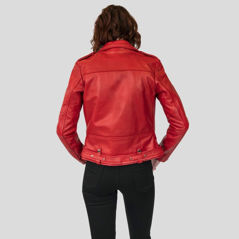Commando - Blood Red Leather Jacket (Size XS, M, 3XL, 4XL, 5XL ...