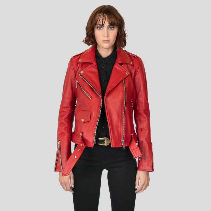 Commando - Blood Red Leather Jacket | Straight To Hell Apparel