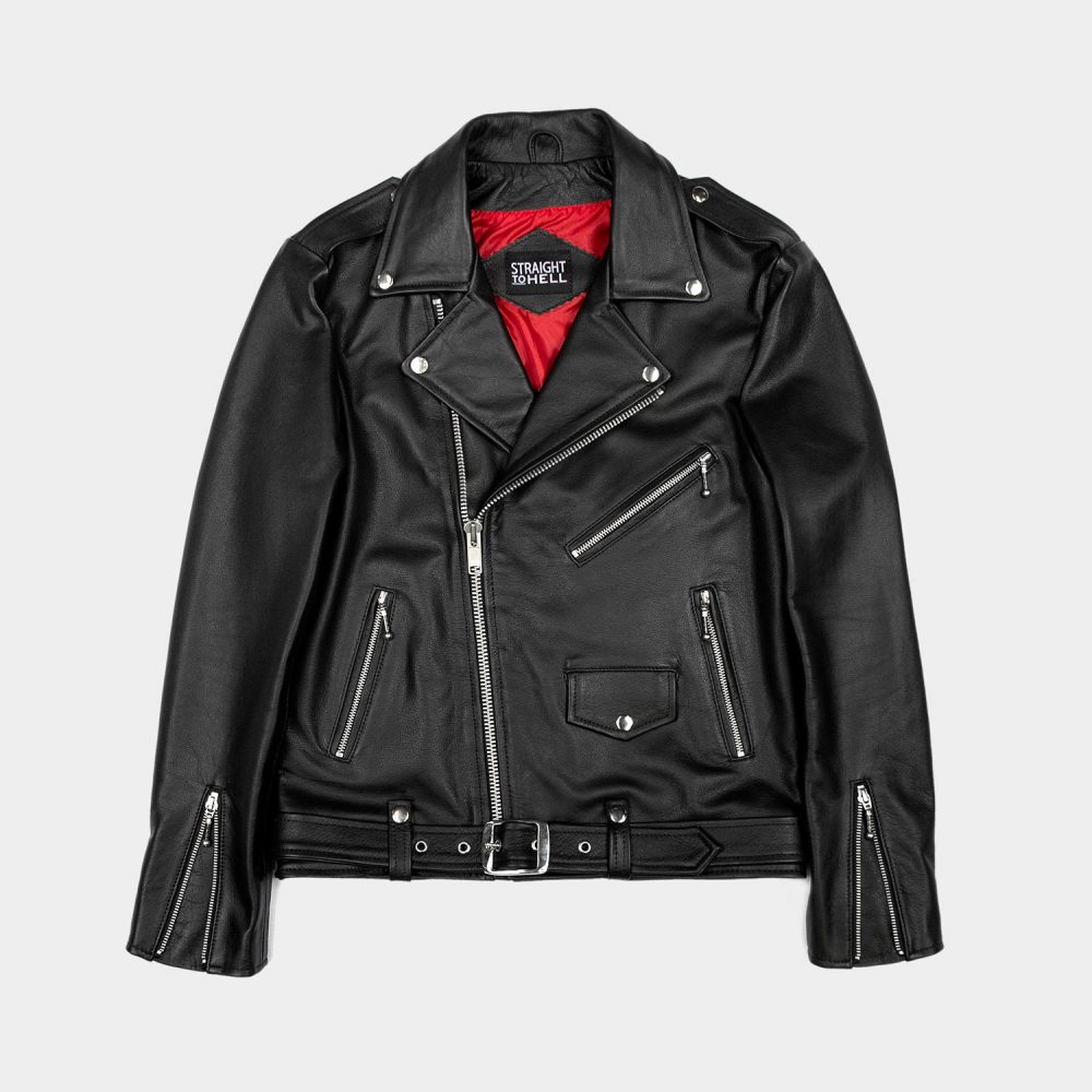 Commando Lightweight - Black and Nickel Leather Jacket | Straight To ...