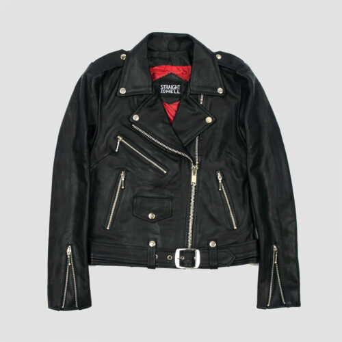 Commando Lightweight - Black and Silver Leather Jacket (Size M, L, XL ...