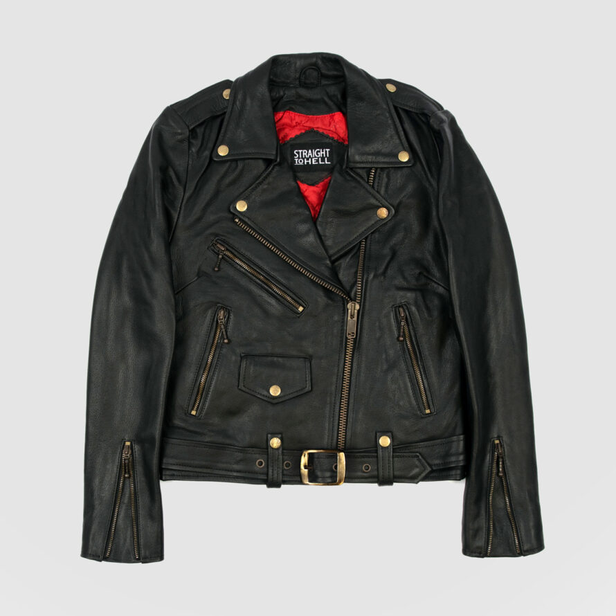 Commando - Black and Brass Leather Jacket (Size XS, S, M, L, XL, 2XL ...