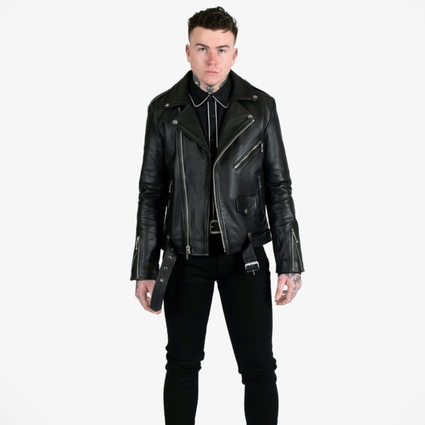 Commando - Black and Silver Leather Jacket (Size 34S, 36S, 36, 38S, 38 ...
