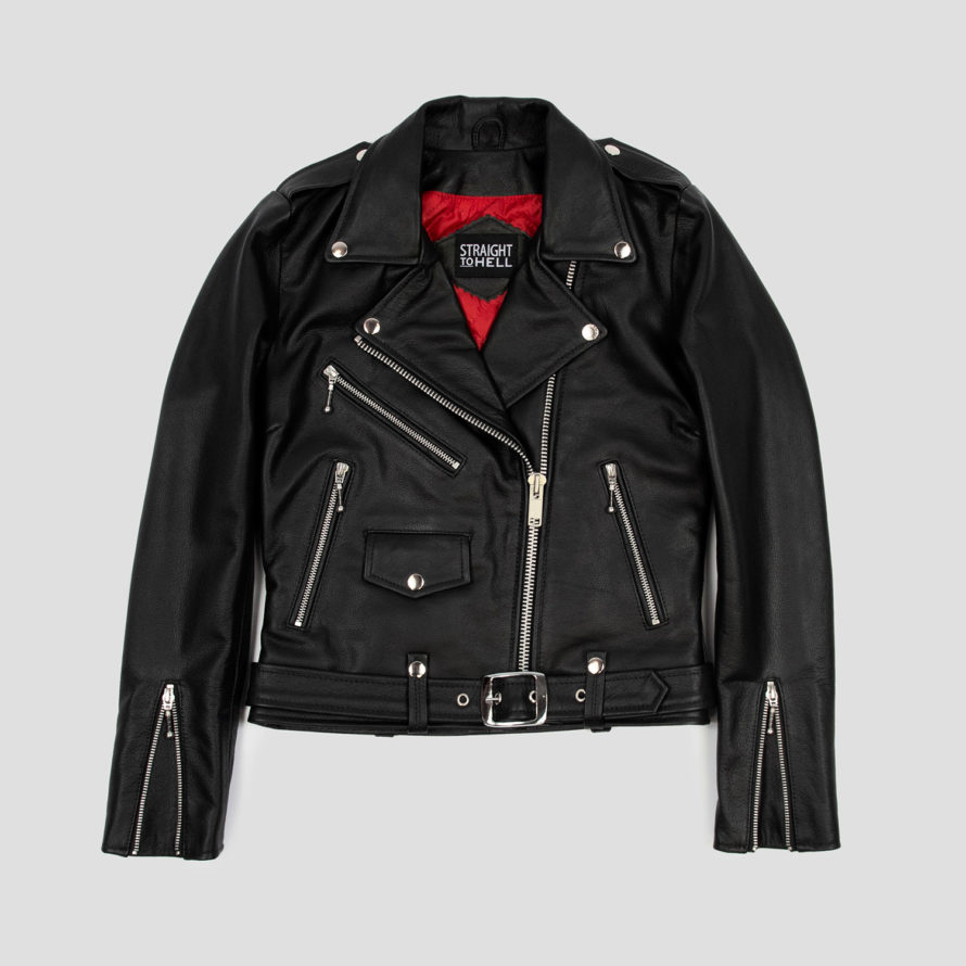 Commando - Black and Nickel Leather Jacket | Straight To Hell Apparel