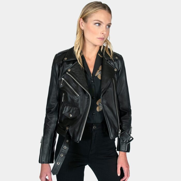 Commando - Black and Silver Leather Jacket (Size XS, M, L, XL, 2XL, 3XL ...