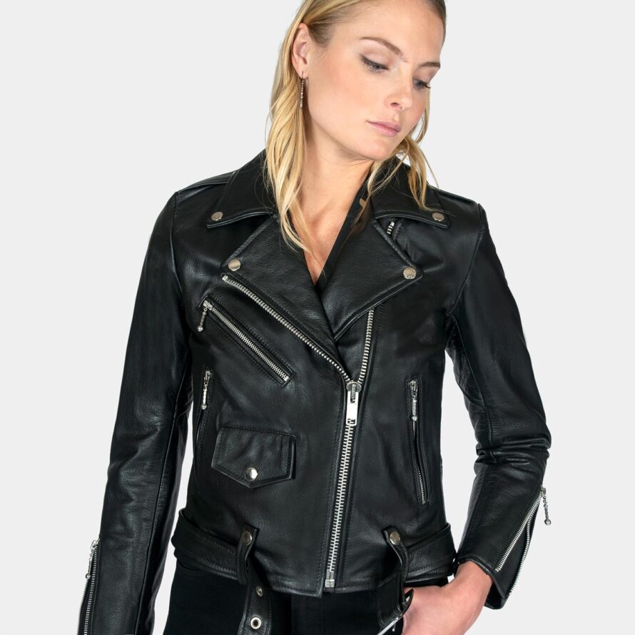 Commando - Black and Silver Leather Jacket (Size XS, S, M, L, XL, 2XL ...
