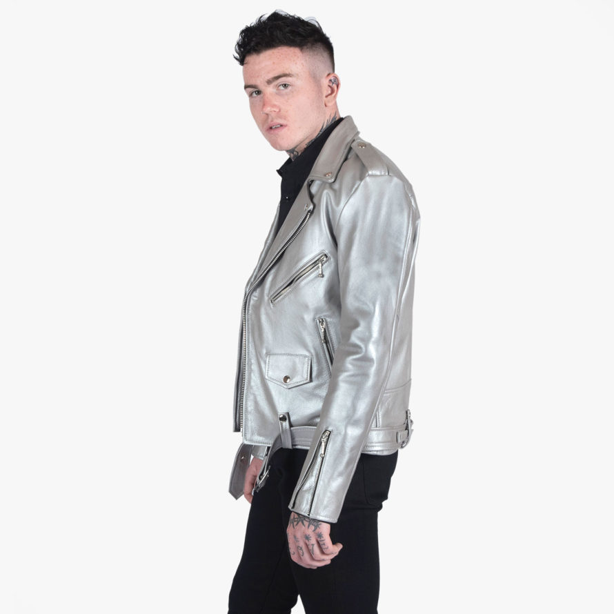 Commando - Silver Leather Jacket (Size 34) | Straight To Hell