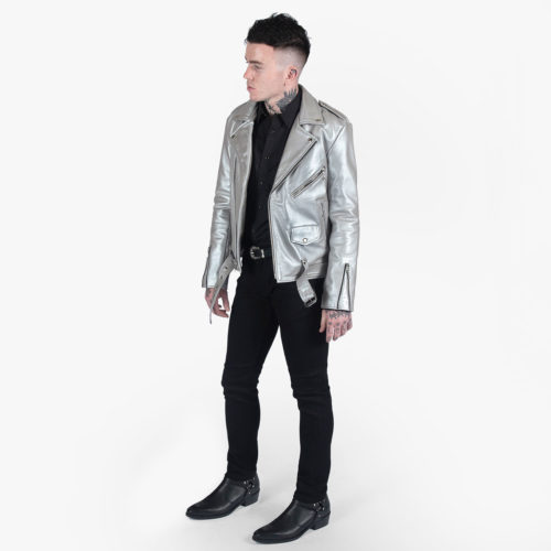 Commando - Silver Leather Jacket (Size 34) | Straight To Hell