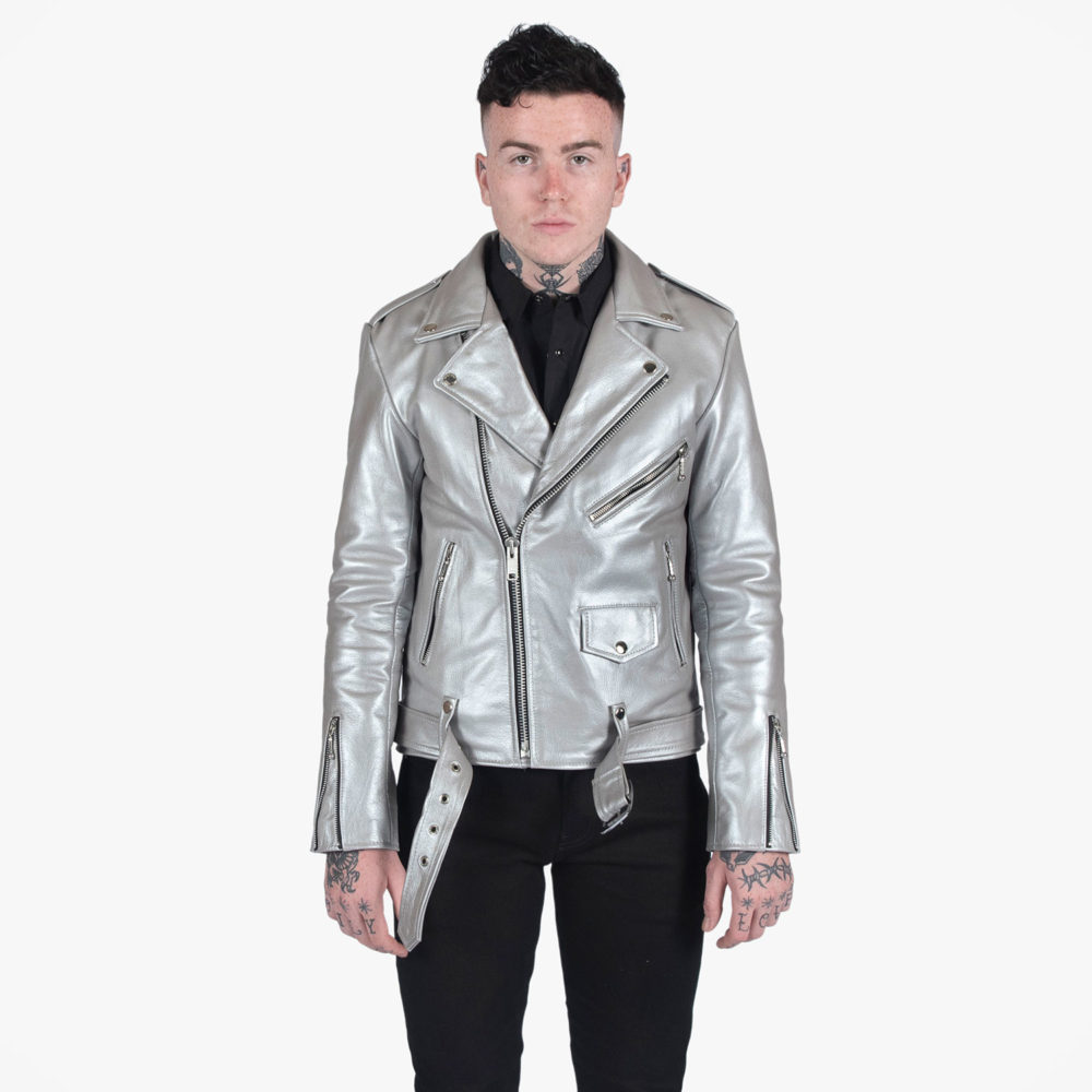 Commando - Silver Leather Jacket | Straight To Hell Apparel