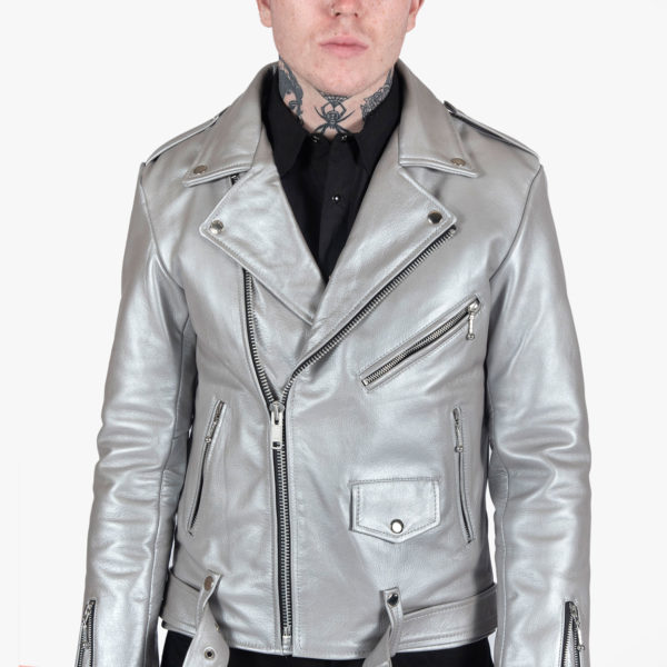 Commando - Silver Leather Jacket (Size 34) | Straight To Hell