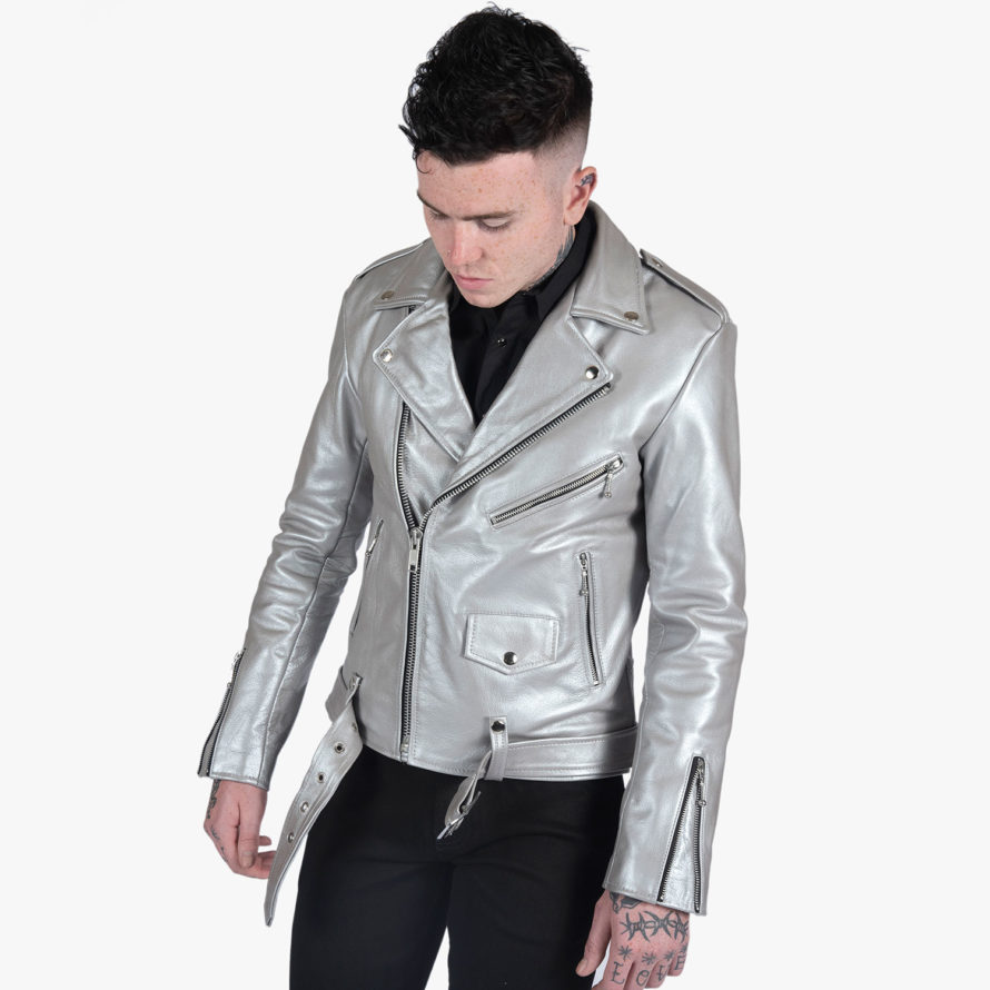 Commando - Silver Leather Jacket (Size 34) | Straight To Hell