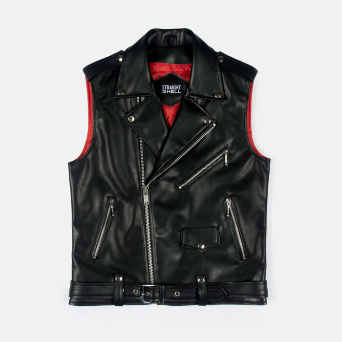 Vegan Commando Vest - Faux Leather Vest | Straight To Hell