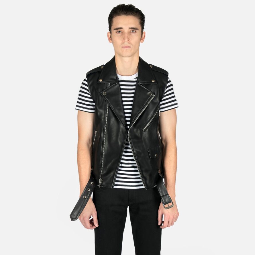 Vegan Commando Vest - Faux Leather Vest | Straight To Hell