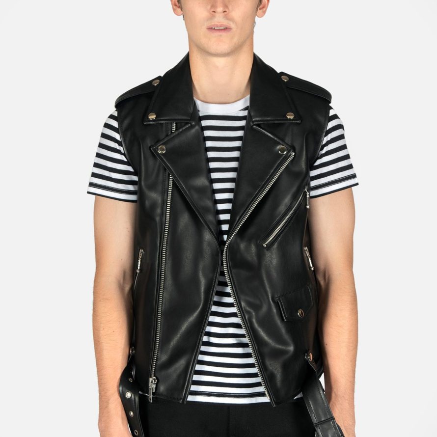Vegan Commando Vest - Faux Leather Vest | Straight To Hell