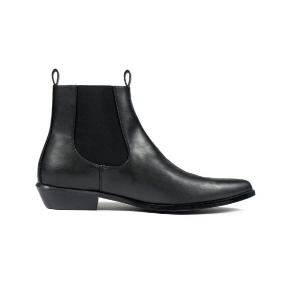 Vegan Addison - Black Faux Leather Chelsea Boots (Size 13) | Straight ...