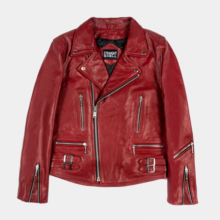 Defector - Burgundy Leather Jacket | Straight To Hell Apparel
