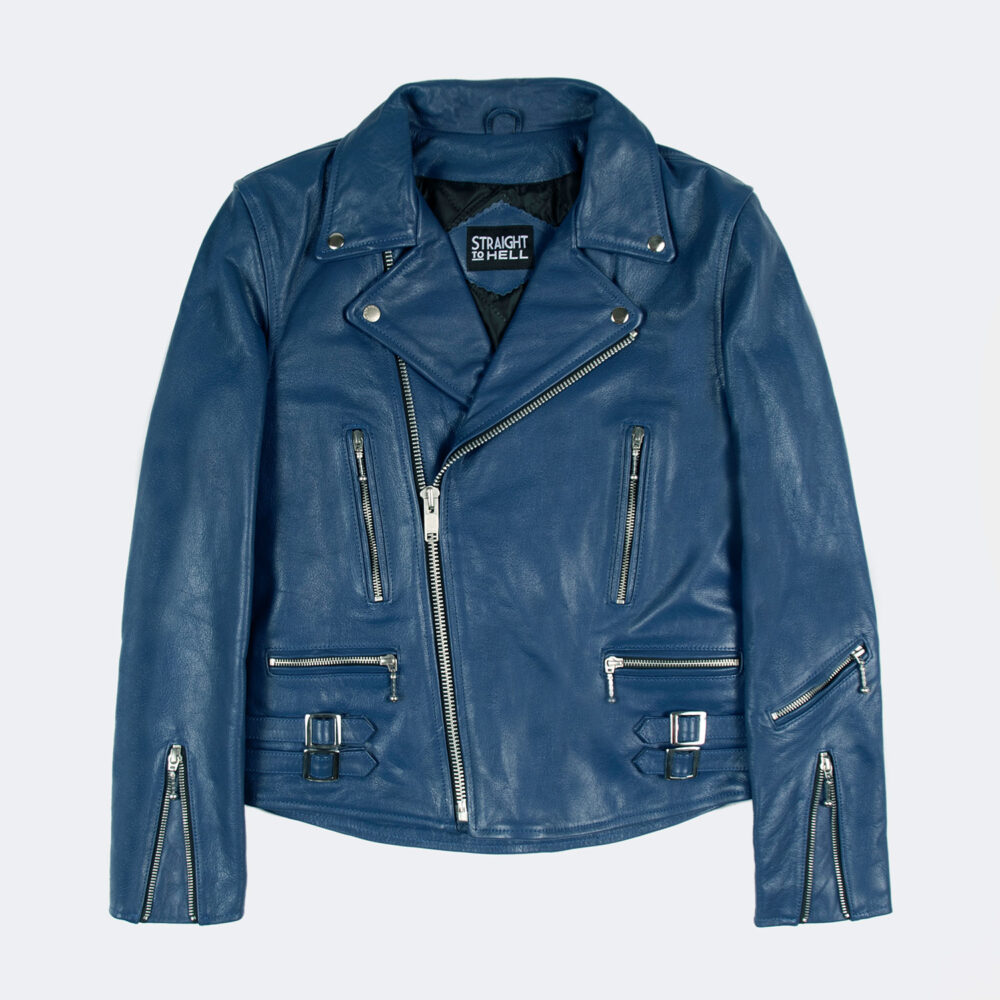 Defector - Blue Leather Jacket | Straight To Hell Apparel