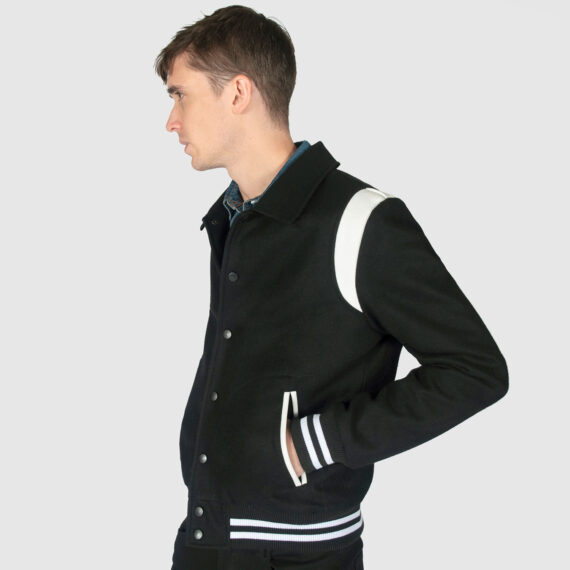 Jet - Black and White Varsity Jacket | Straight To Hell