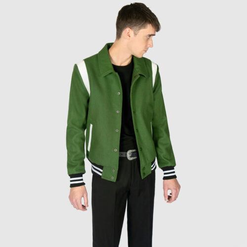 Jet - Green Varsity Jacket (Size M, L, 2XL, 3XL) | Straight To Hell