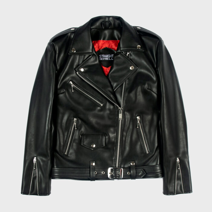 Vegan Commando Oversized - Faux Leather Jacket (Size XS, S, M, L, 2XL, 3XL, 4XL) | Straight To Hell