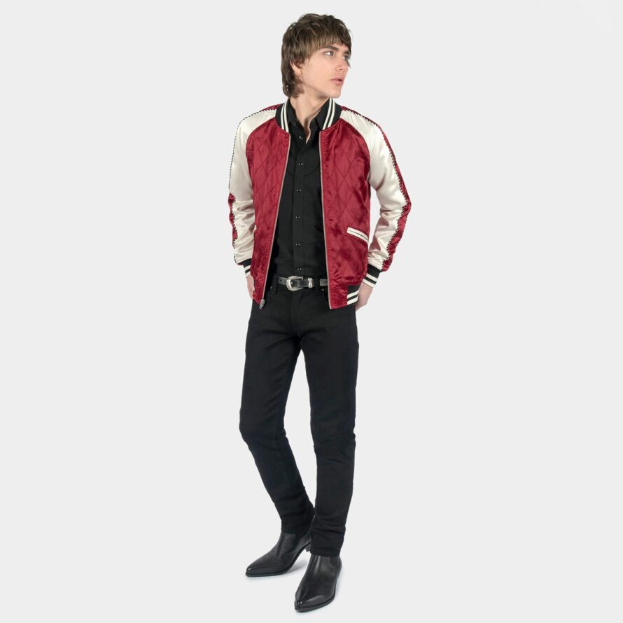 Boogie - Burgundy and Grey Reversible Souvenir Jacket (Size 2XS, 3XL ...