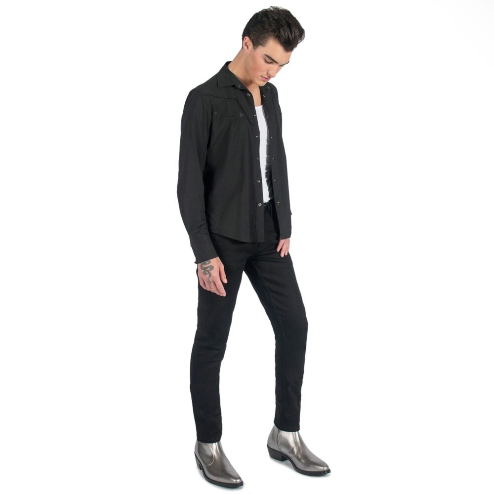 Richards - Silver Leather Zip Boots | Straight To Hell