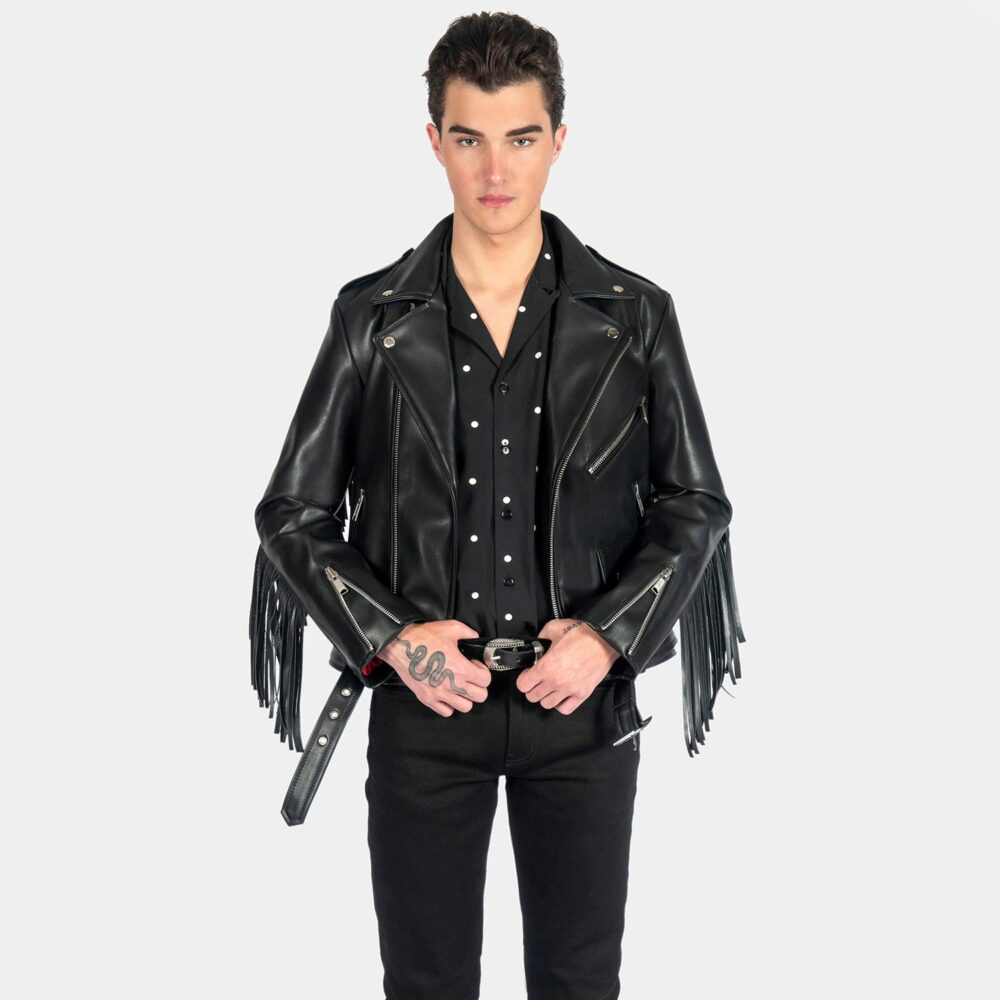 Vegan Commando Fringe - Faux Leather Jacket with Fringe | Straight To ...