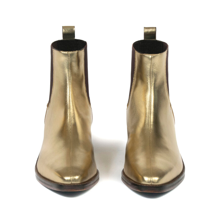 Marquee - Gold Leather Chelsea Boots (Size 7, 8.5, 9, 9.5, 10, 10.5, 12 ...