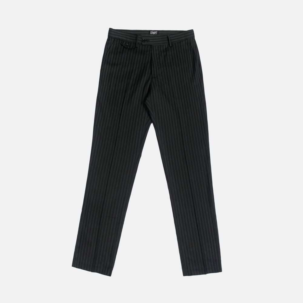 Montrose - Black and Grey Striped - Slim Fit Pants | Straight To Hell