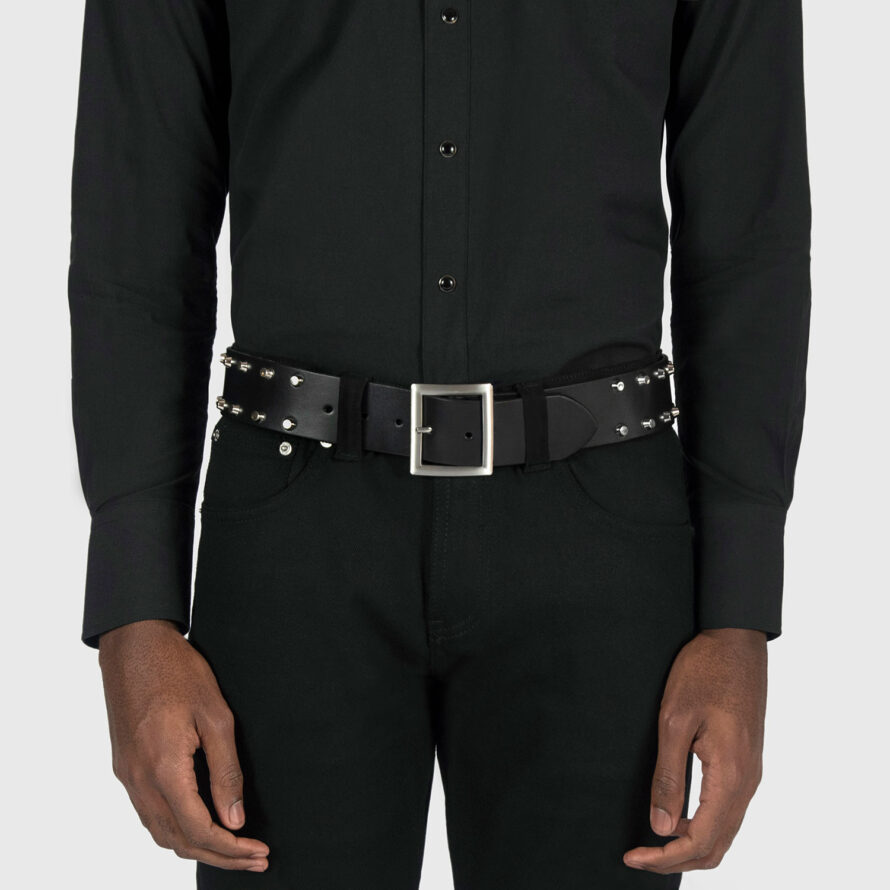 Jean Baptiste with Studs - Studded Leather Belt | Straight To Hell