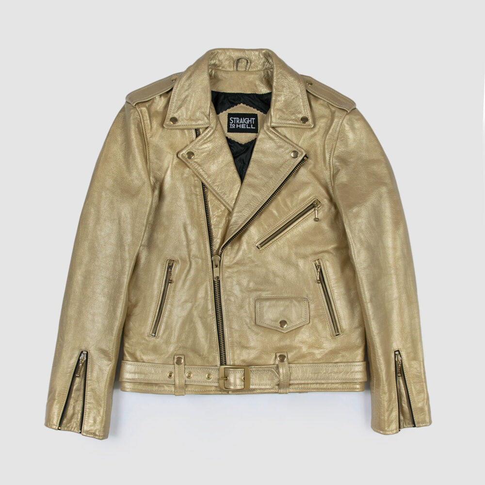 Commando - Gold Leather Jacket (Size 34S, 34, 36S, 36, 38S, 38, 40, 46 ...