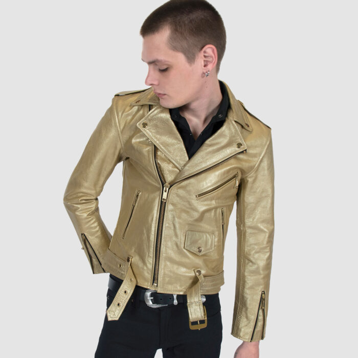 Commando - Gold Leather Jacket (Size 34S, 34, 36S, 36, 38S, 38, 40, 46 ...