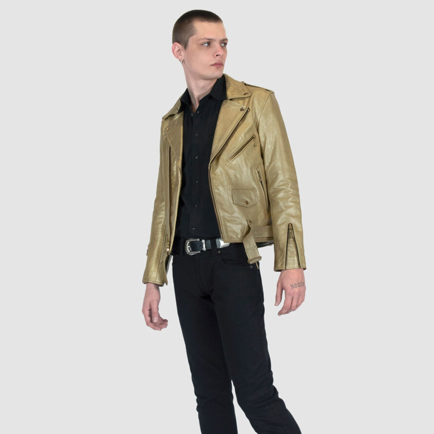 Commando - Gold Leather Jacket (Size 34S, 34, 36S, 36, 38S, 38, 40, 46 ...