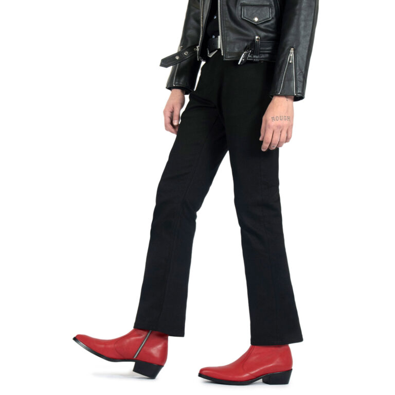 Richards - Red Leather Zip Boots | Straight To Hell